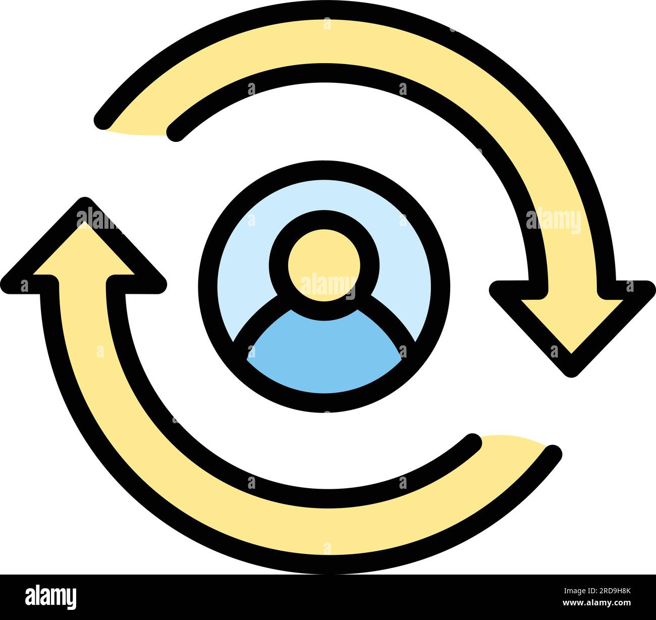 Client retention icon outline vector. Customer retain. Consumer return ...