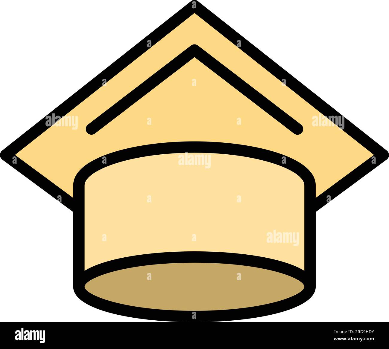 Educational cap icon outline vector. Academic hat. Academy graduate ...