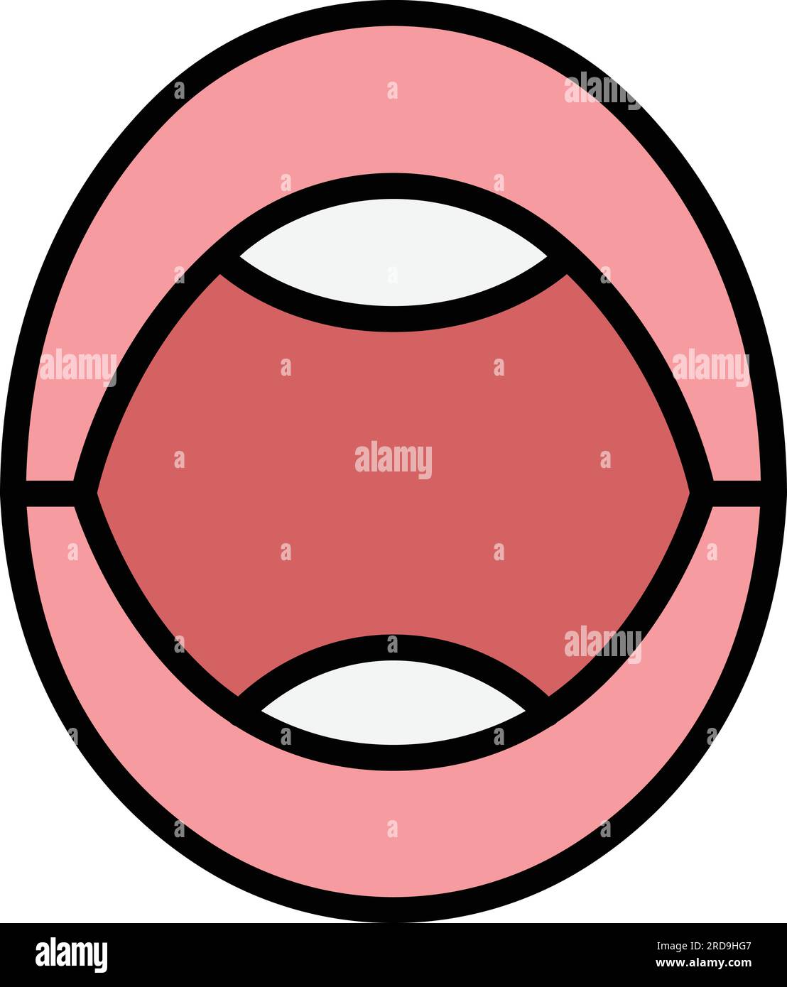 Open mouth icon outline vector. Talking face. Lip gesture color flat Stock Vector Image & Art ...