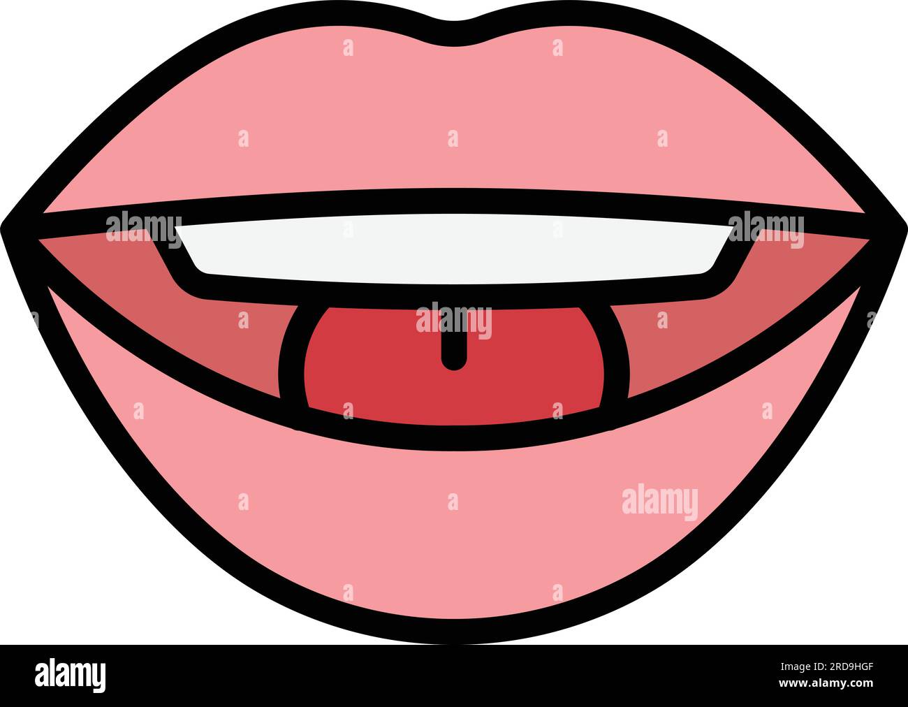 Practice articulation icon outline vector. Mouth animation. Language ...