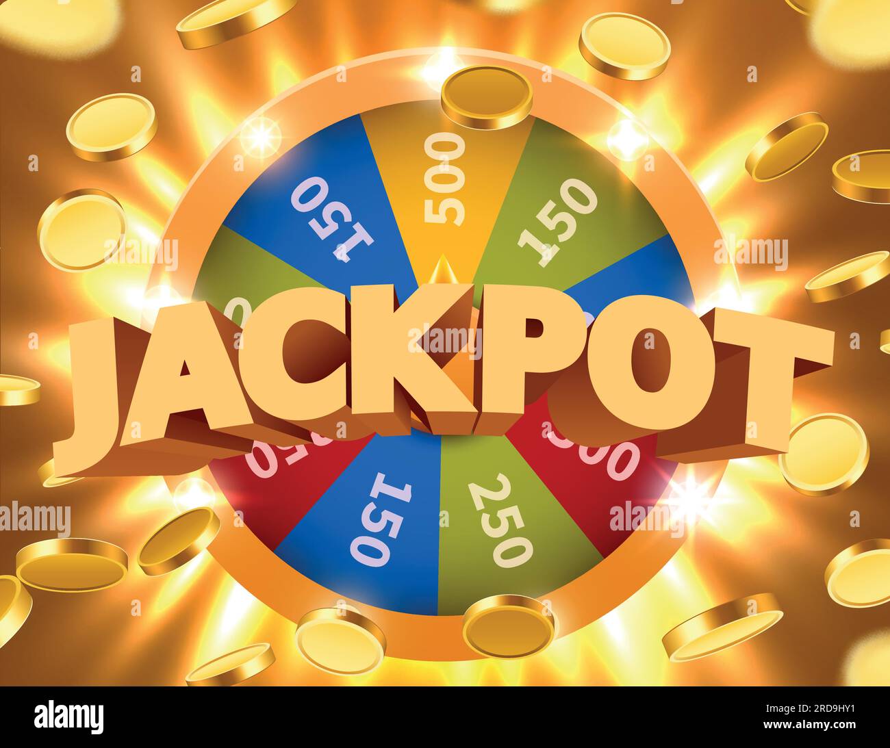 Golden turn spin wheel Stock Vector Images - Alamy