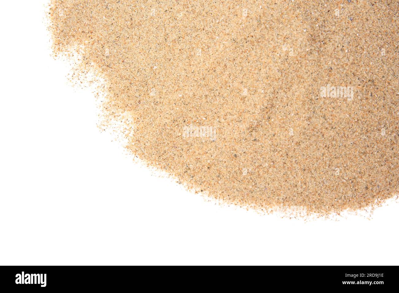 Dry beach sand isolated on white, top view Stock Photo - Alamy