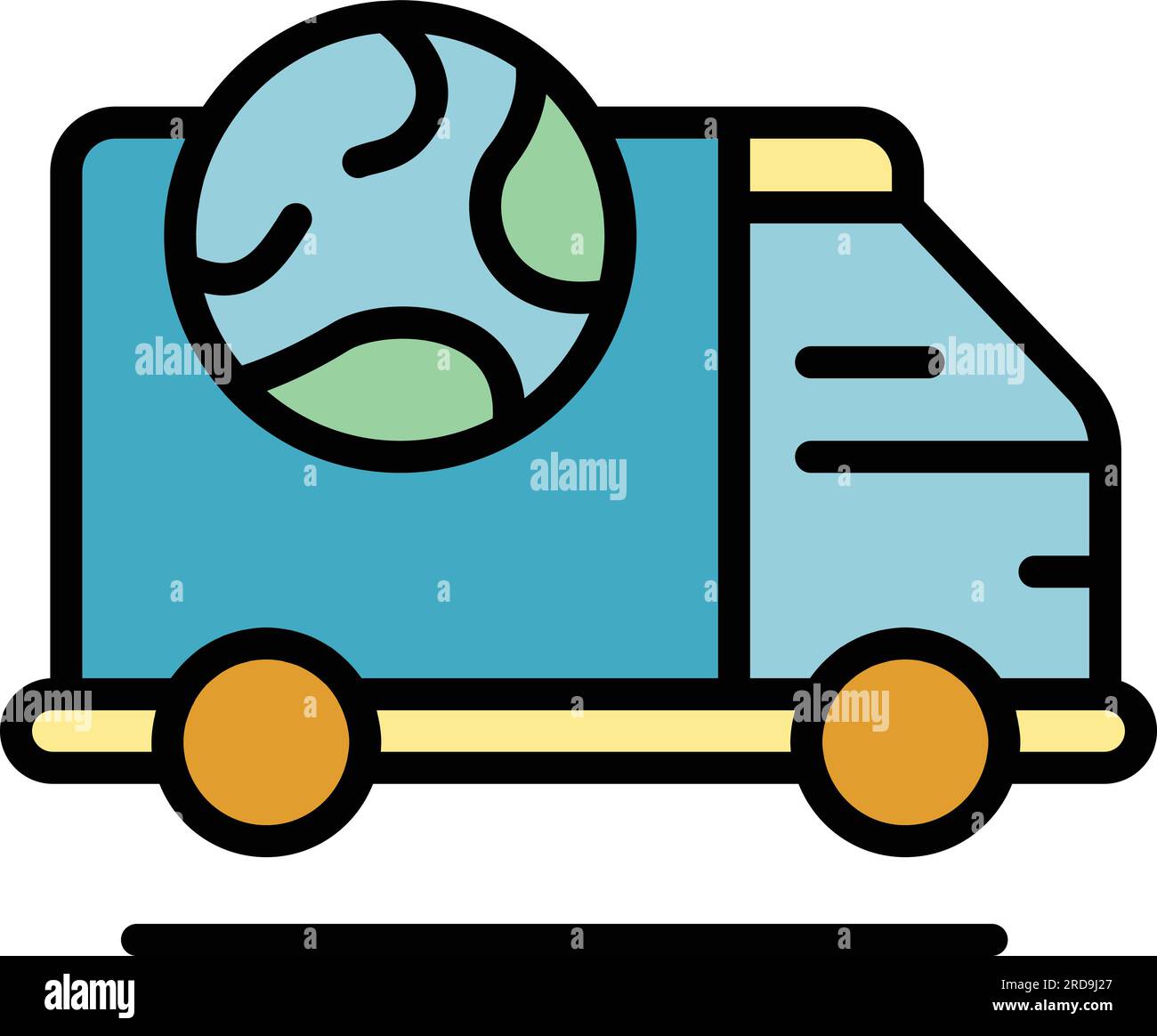 Worldwide shipping icon outline vector. Ship delivery. Export cargo ...