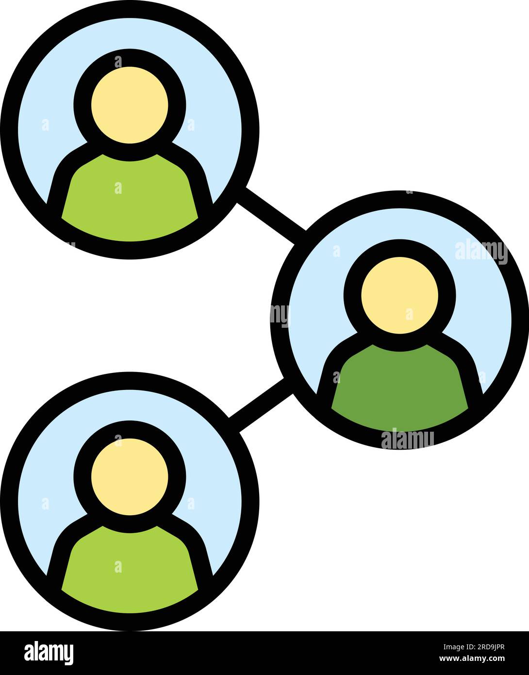 Customer network icon outline vector. Client market. Business strategy ...