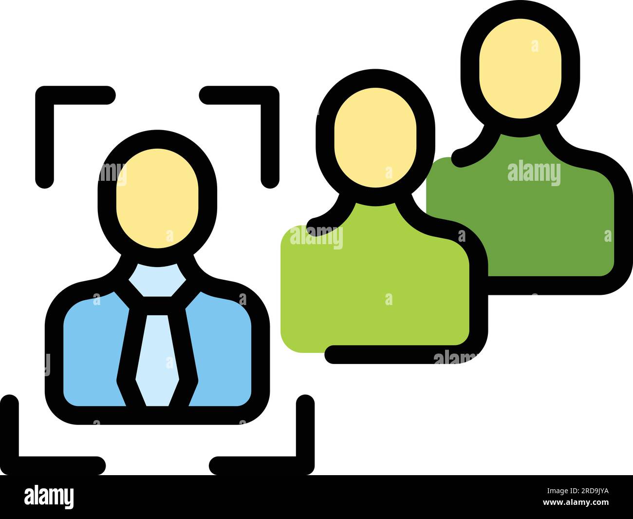 Customer target icon outline vector. Client focus. Market research ...