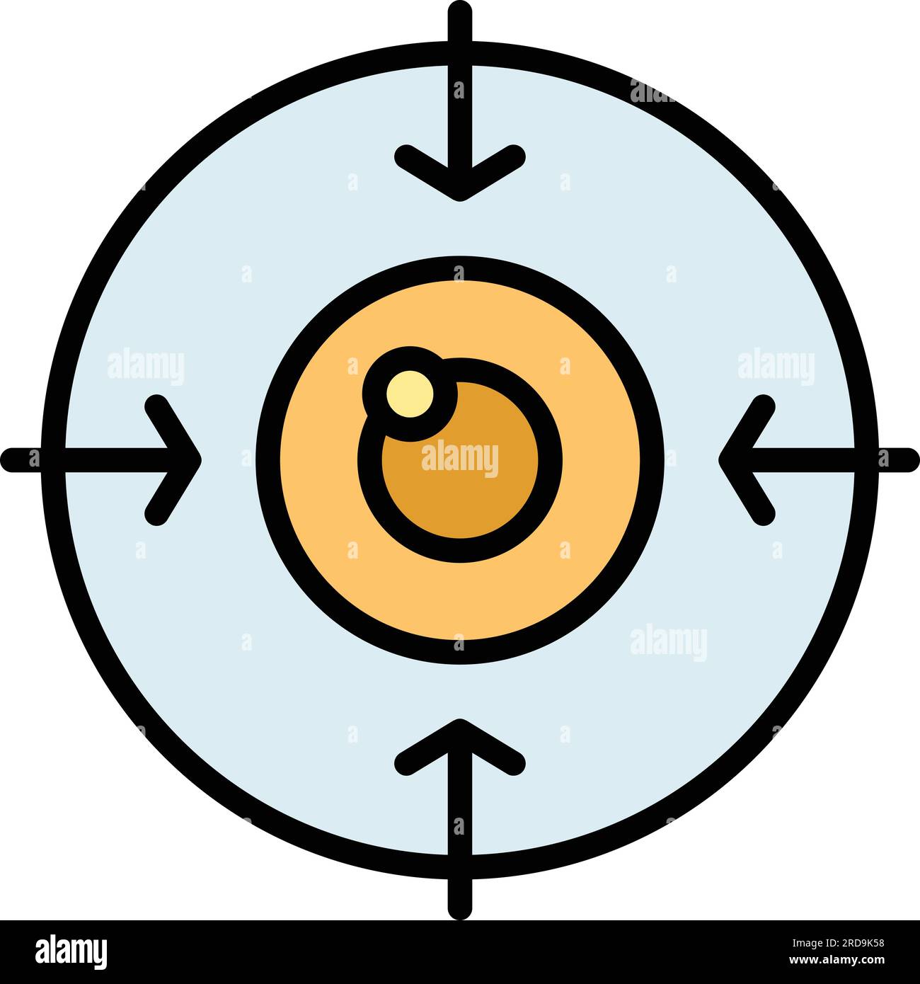 Eye target icon outline vector. Perception visual. Sensory process ...