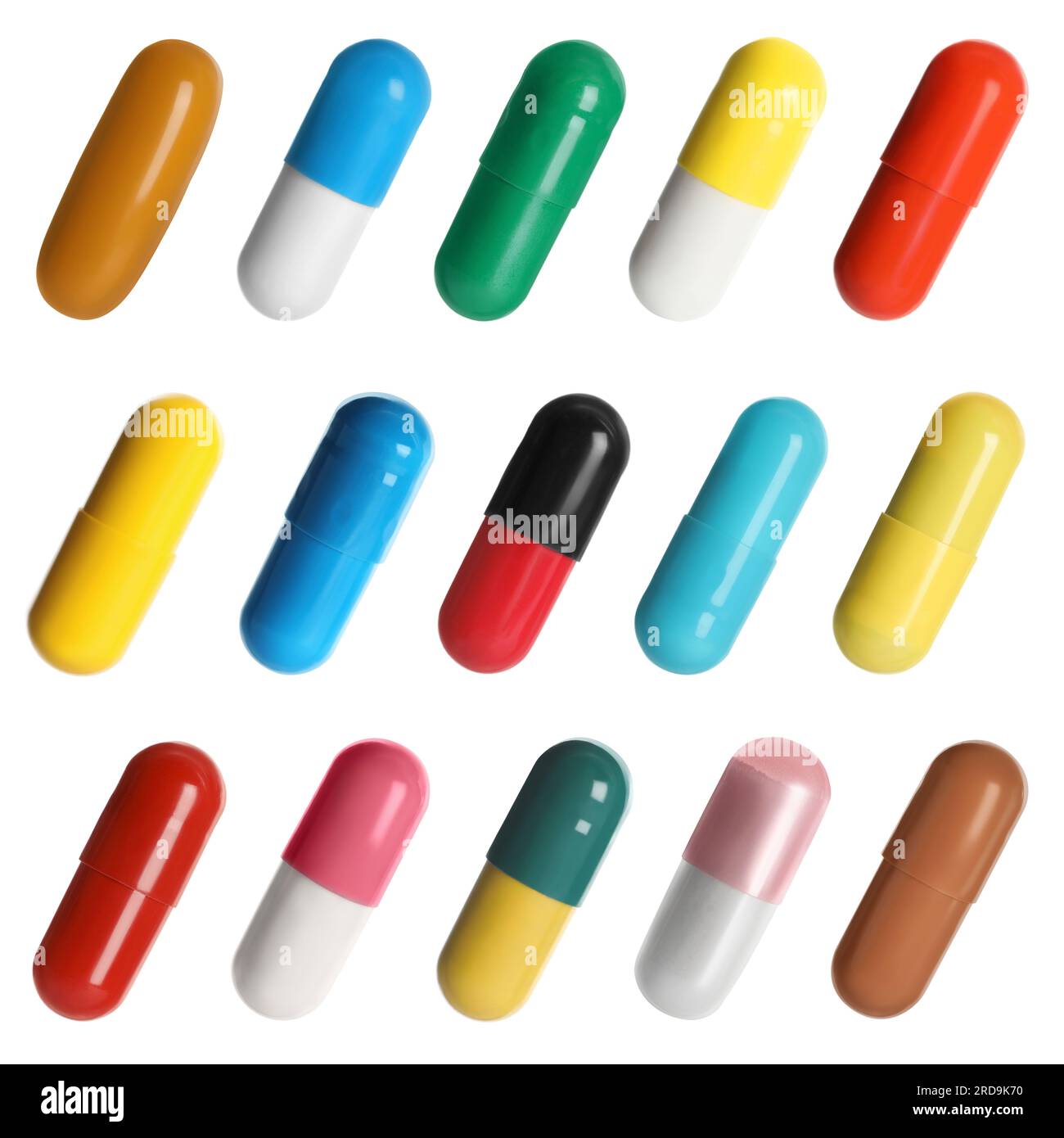 Set different color pills hi-res stock photography and images - Alamy