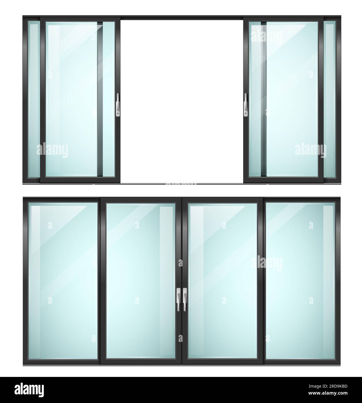 Transparent sliding door Cut Out Stock Images & Pictures - Alamy