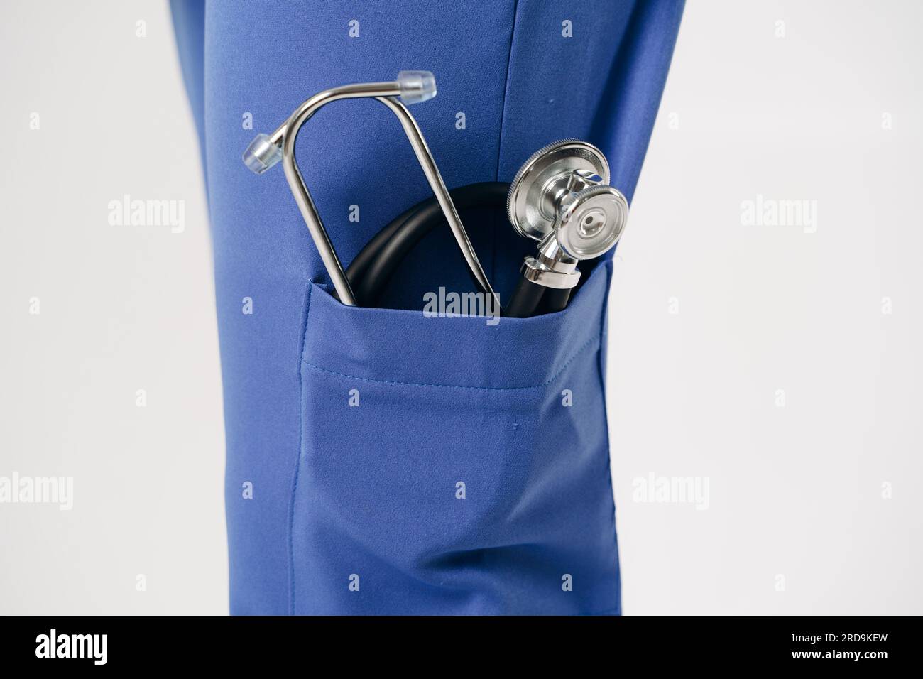 Black medical stethoscope. A doctor with a stethoscope. A doctor ...