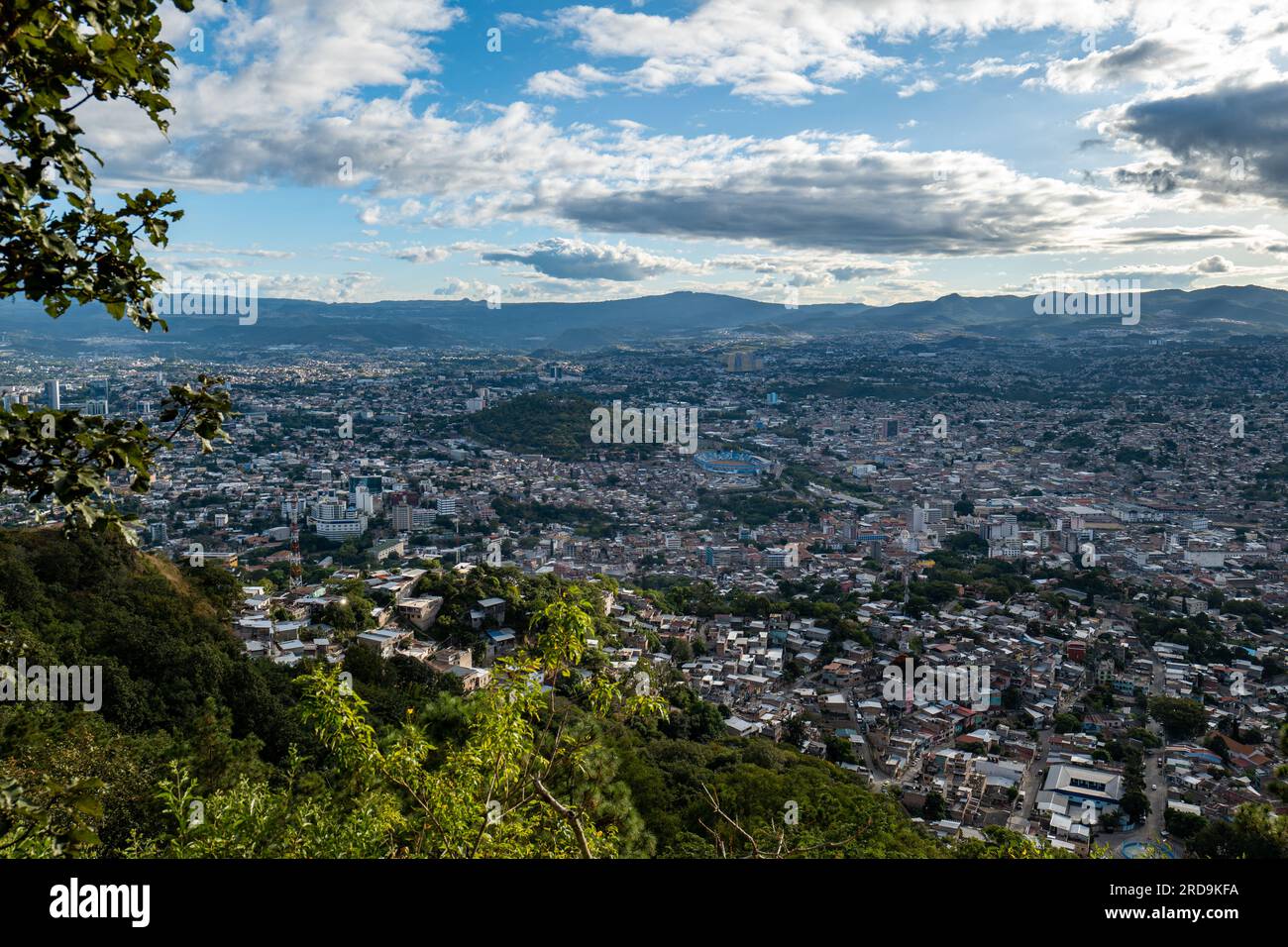 Panoramic View of Tegucigalpa City with Hills, Houses, Buildings, and ...