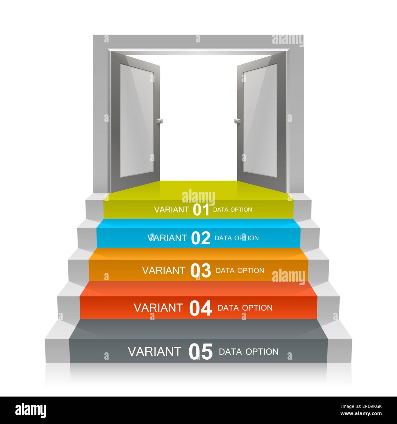 Wooden doors and steps Stock Vector Images - Alamy