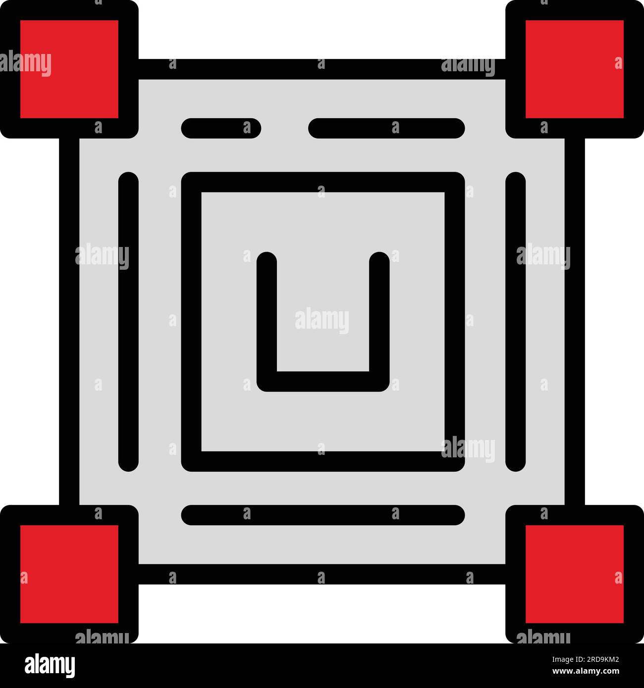 Qr Scanning Icon Outline Vector Scan Code Phone Scanner Color Flat Stock Vector Image And Art