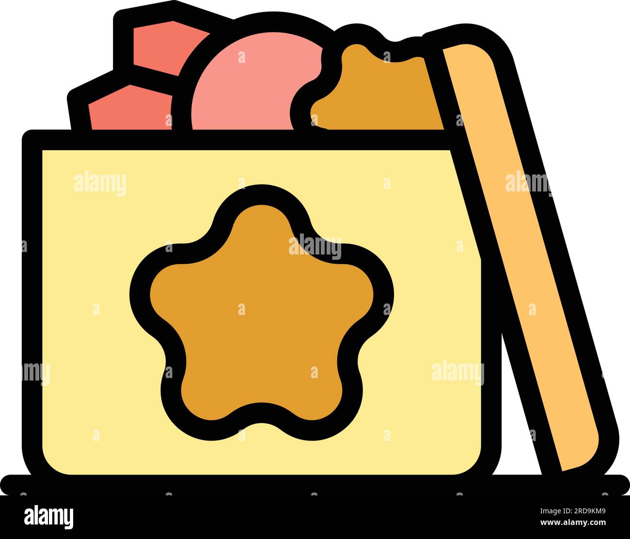 Toy box fine motor icon outline vector. School development. Skills play ...