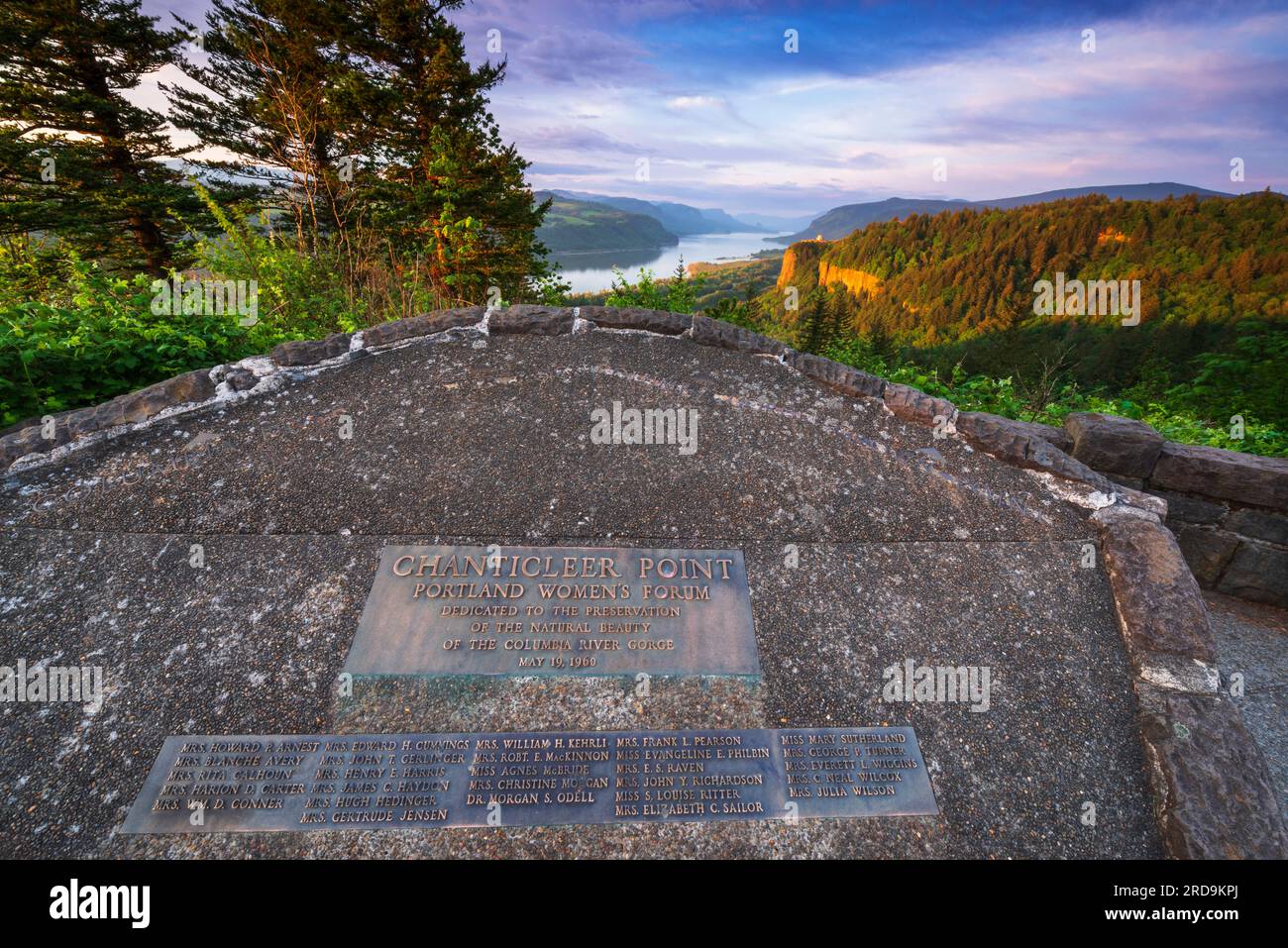 Interpretive plaque at Chanticleer Point, Columbia River Gorge National ...