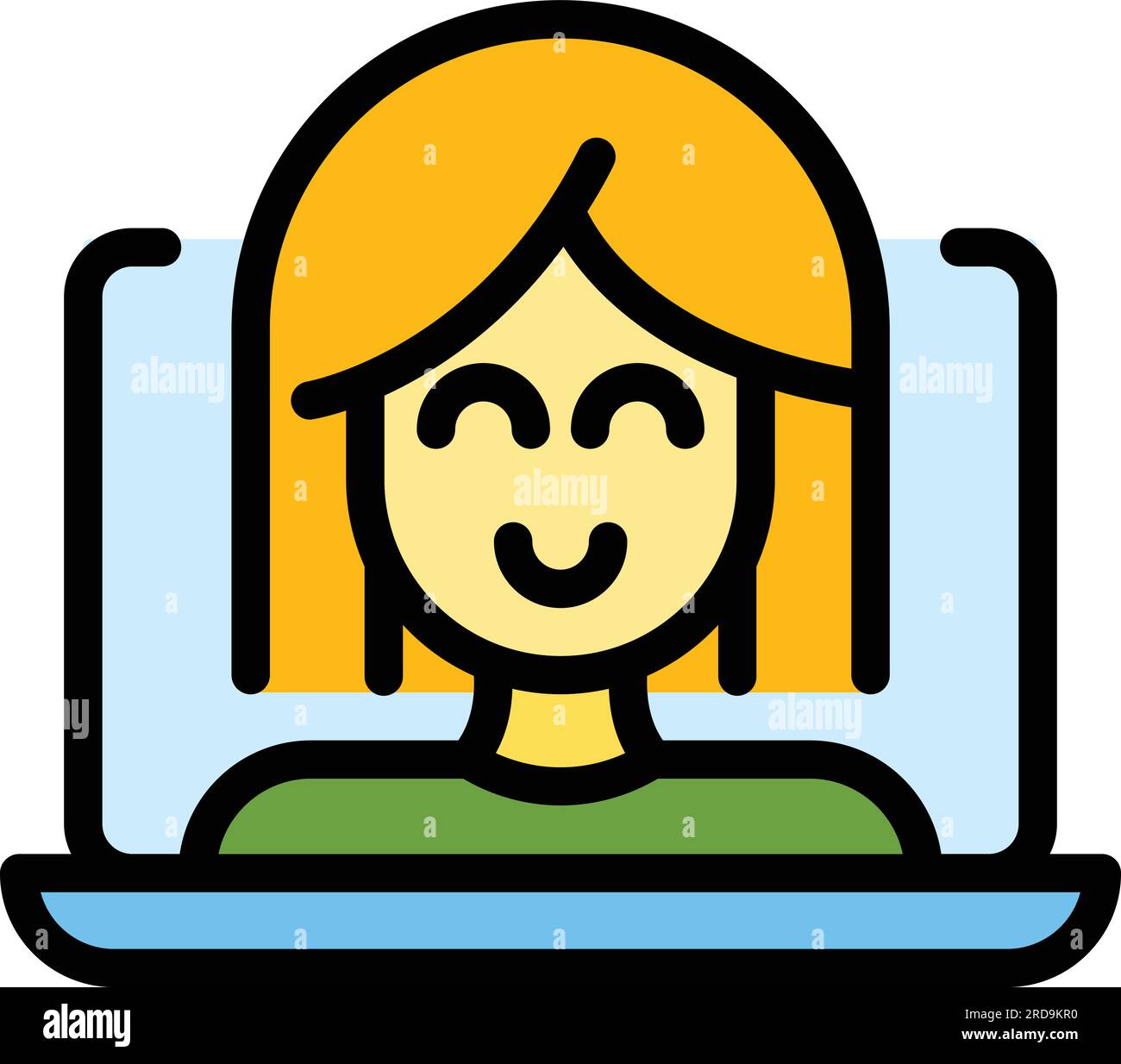 Course student icon outline vector. Distance education. Digital ...
