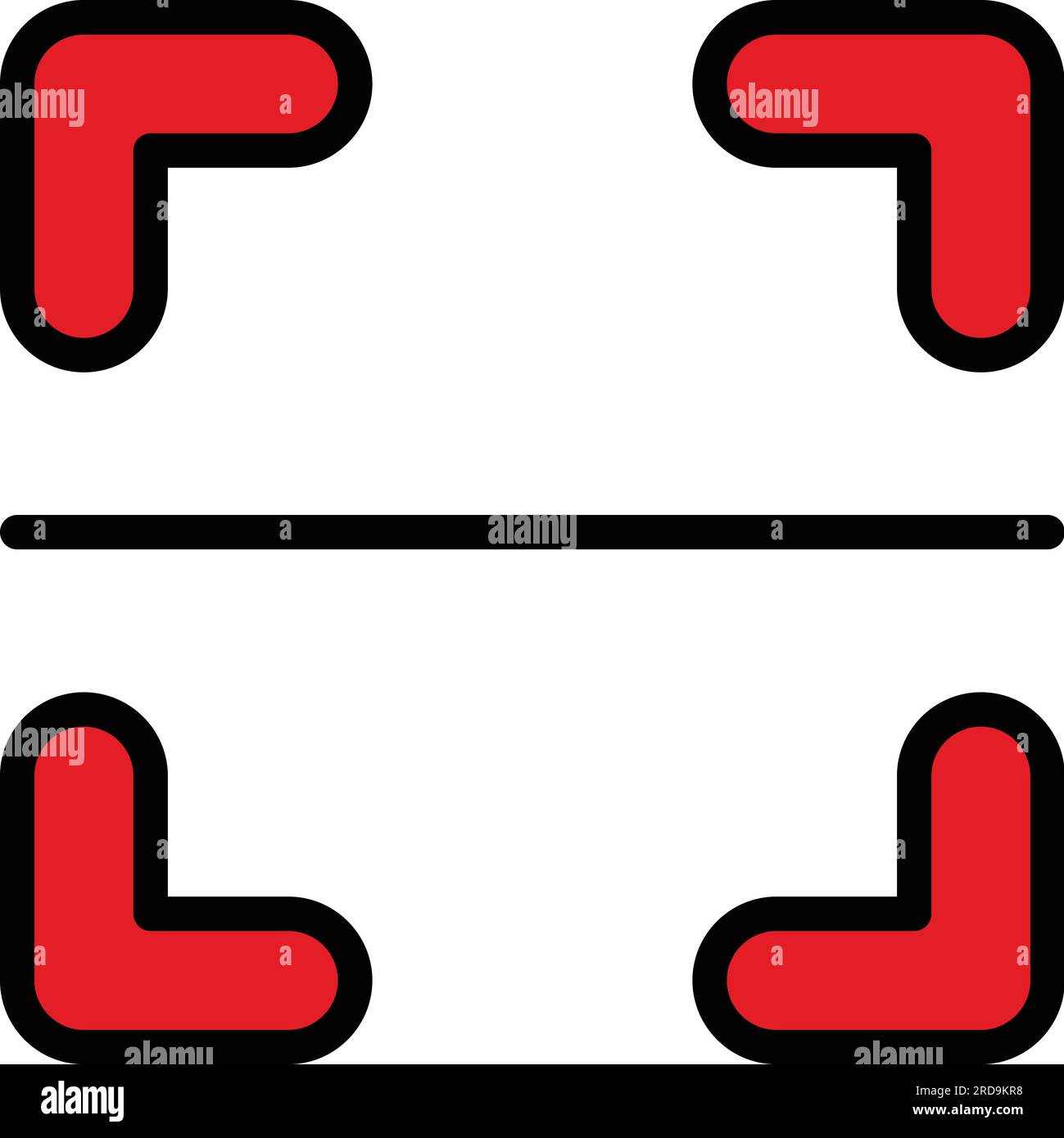 Square barcode icon outline Cut Out Stock Images & Pictures - Alamy