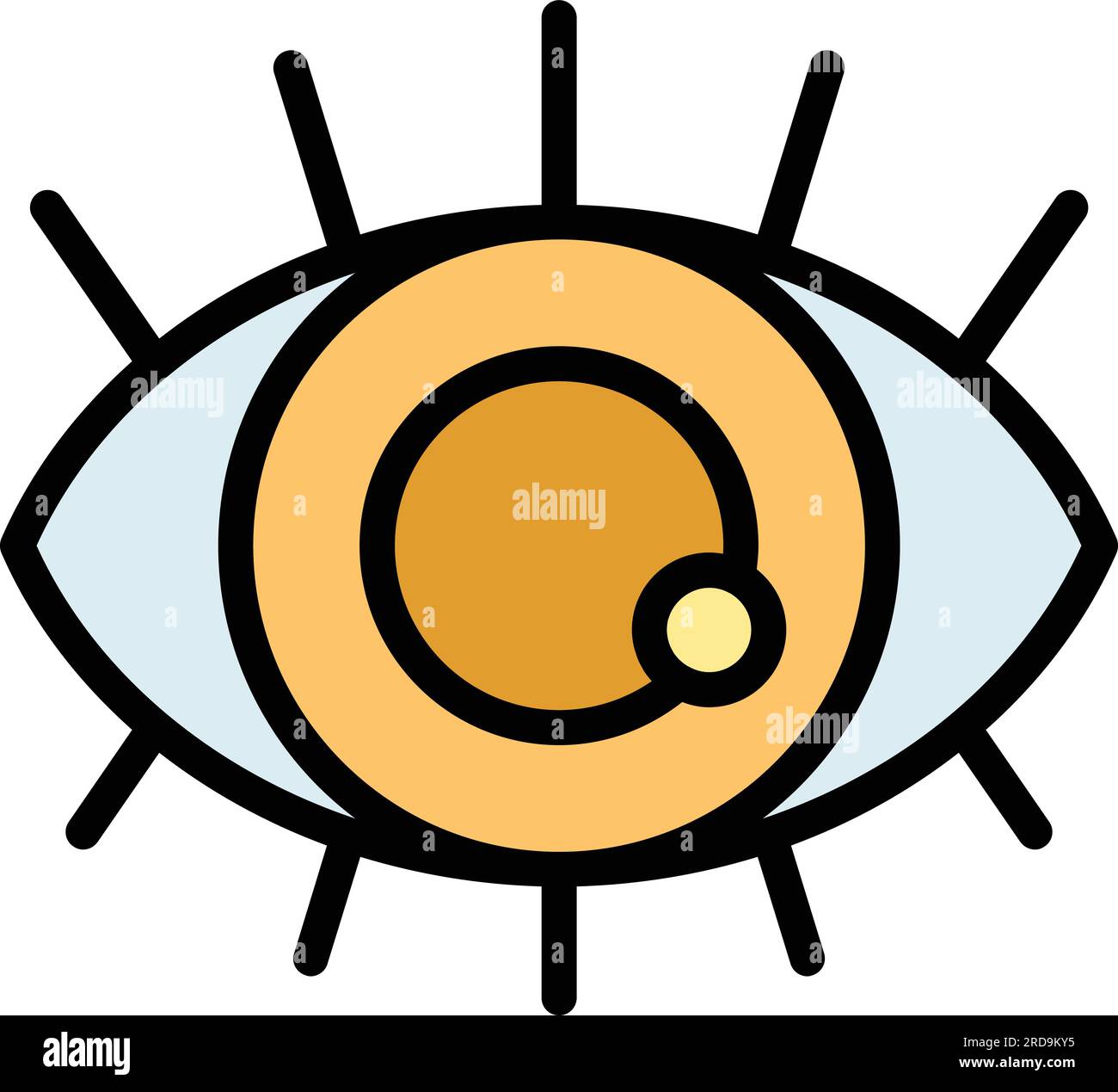 Eye attention icon outline vector. See content. Personal sight color flat Stock Vector Image ...