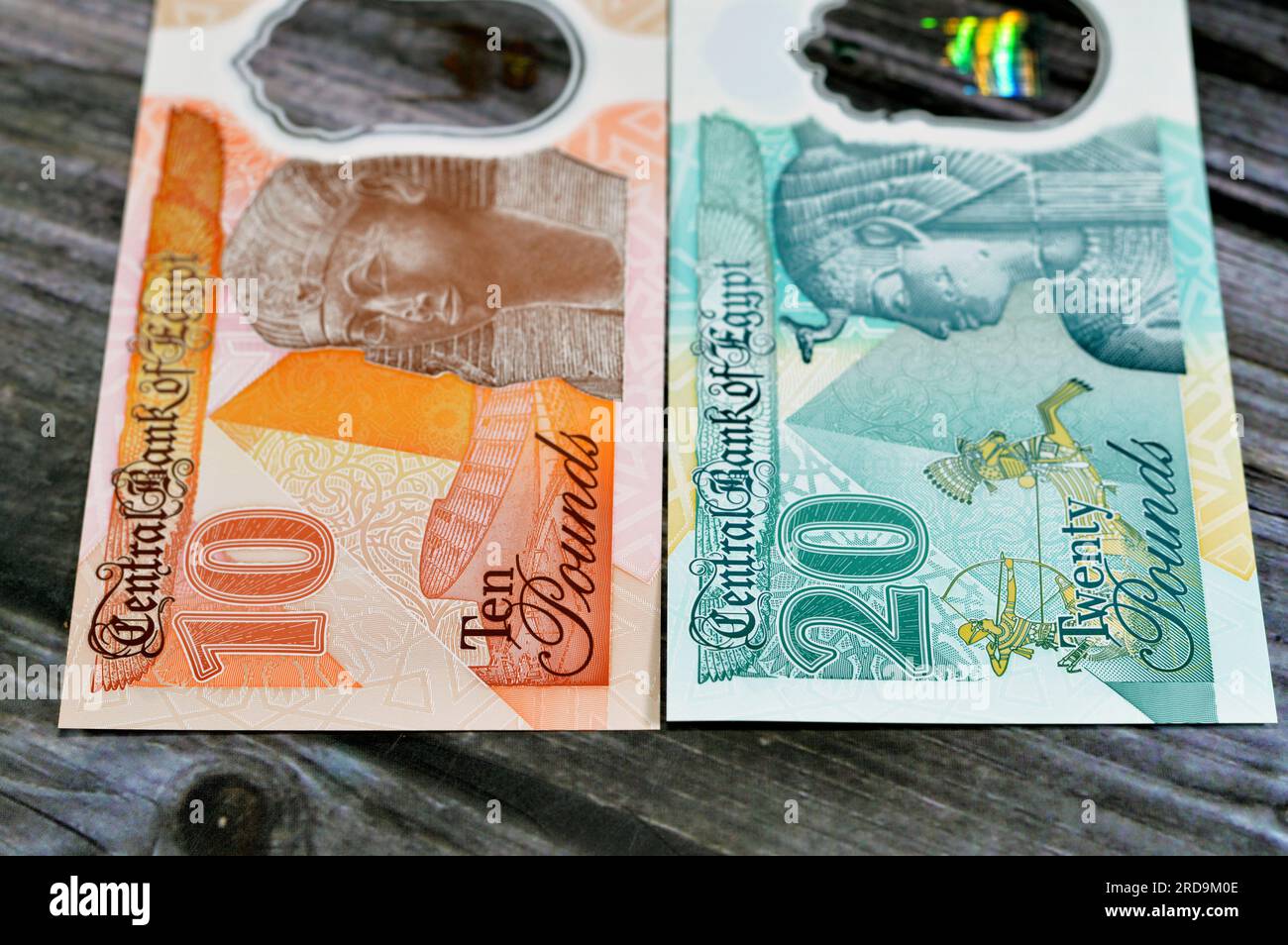 Egyptian new polymer money banknotes cash money bills background of ...