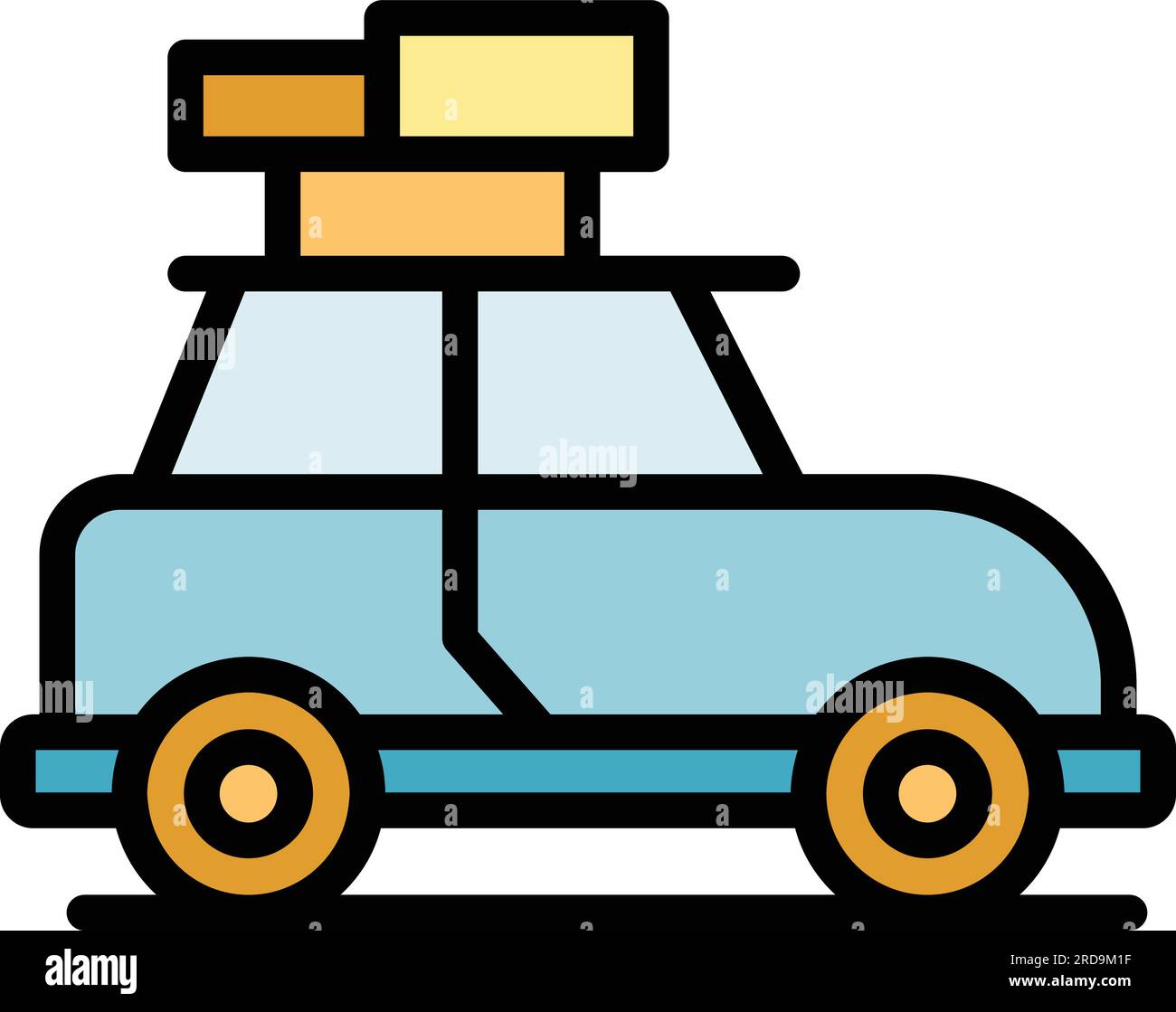 Travel car icon outline vector. Family vehicle. Vacation automobile ...