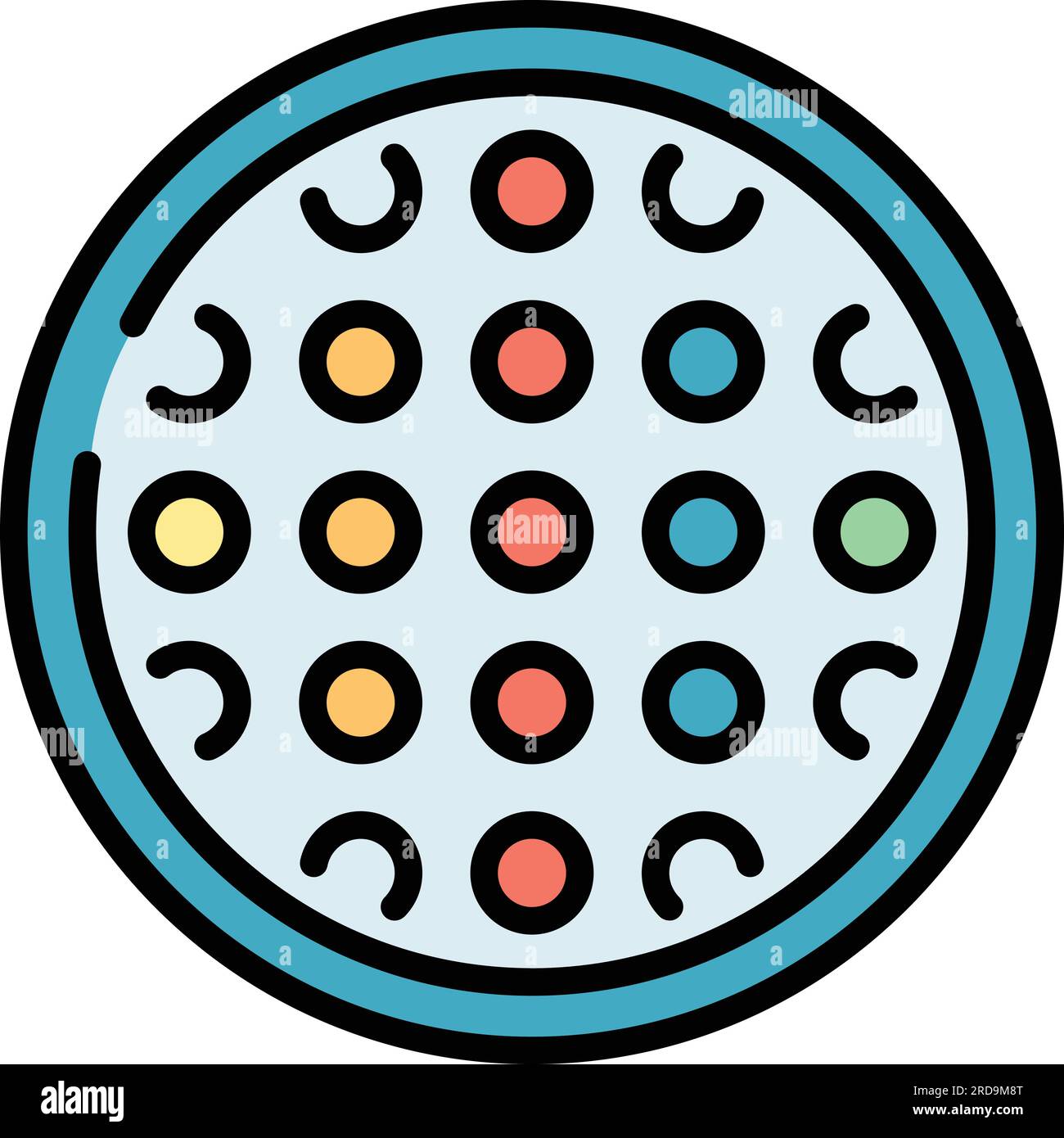 Pop it toy icon outline vector. Fidget poptit. Push sensory color flat ...