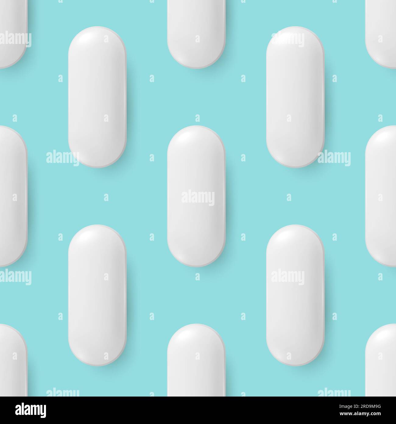 Vector Seamless Pattern with 3d Realistic White Pharmaceutical Medical ...