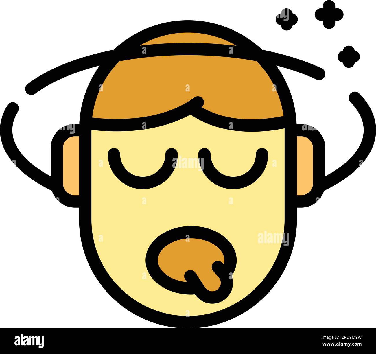 Dizziness vomiting icon outline vector. Vomit disease. Sick symptoms ...