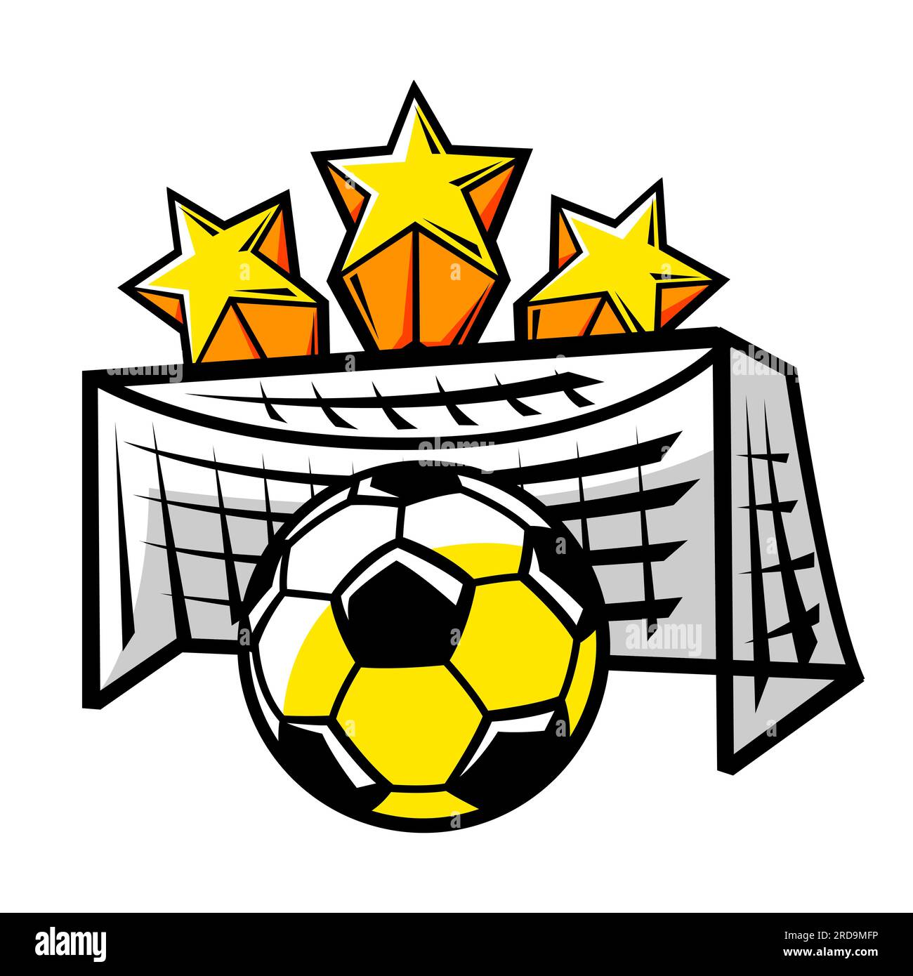 Emblem with soccer symbols. Football club label. Sport illustration in ...