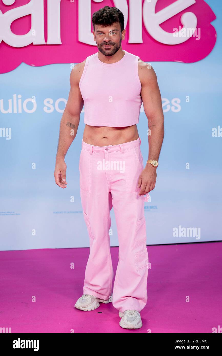 Ricky Merino poses on the pink carpet for the special screening of the ...