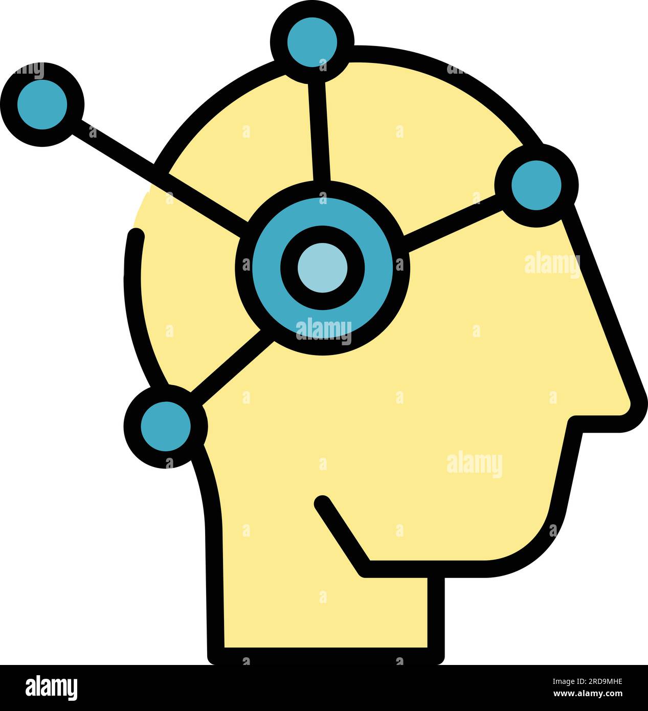 Brainstorming icon outline vector. Visual perception. Cognitive process ...