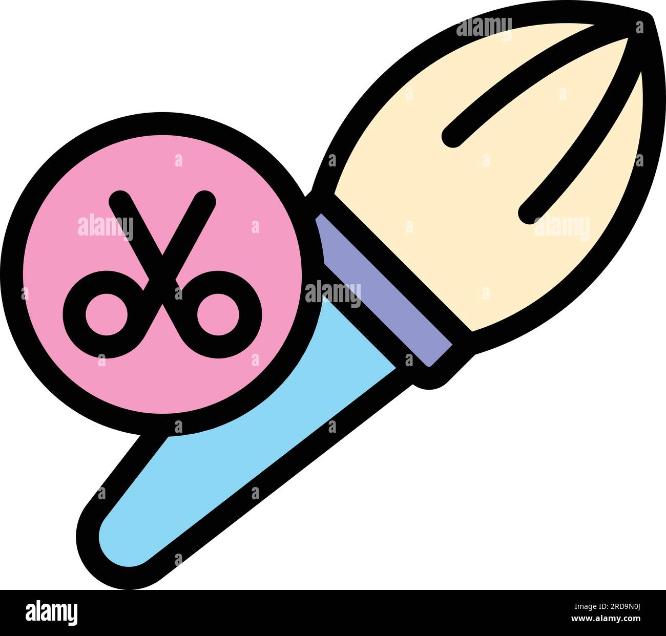 Barber tool icon outline vector. Hair stylist. Beauty salon color flat ...