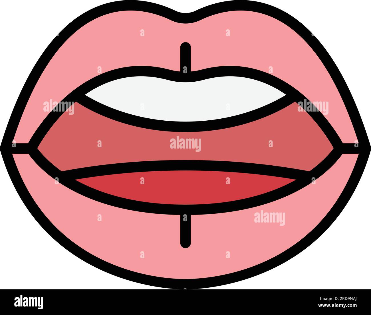 Mouth sync icon outline vector. Alphabet expression. Lip animation ...
