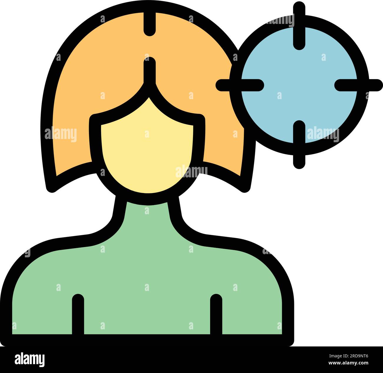 Focusing target icon outline vector. Focus aim. Strategy challenge ...