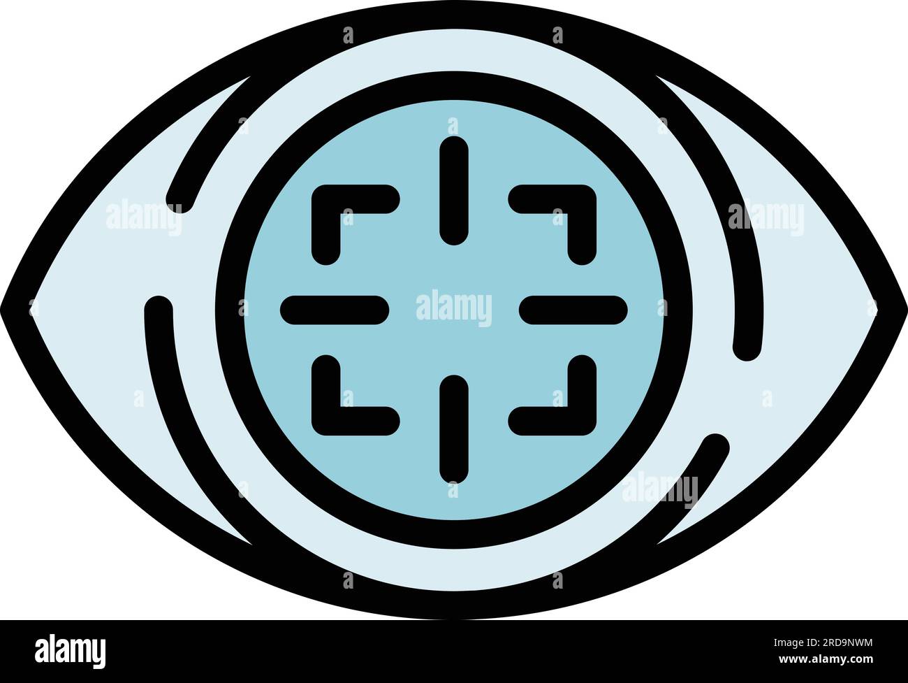 Focus performance icon outline vector. Challenge target. Eye ...