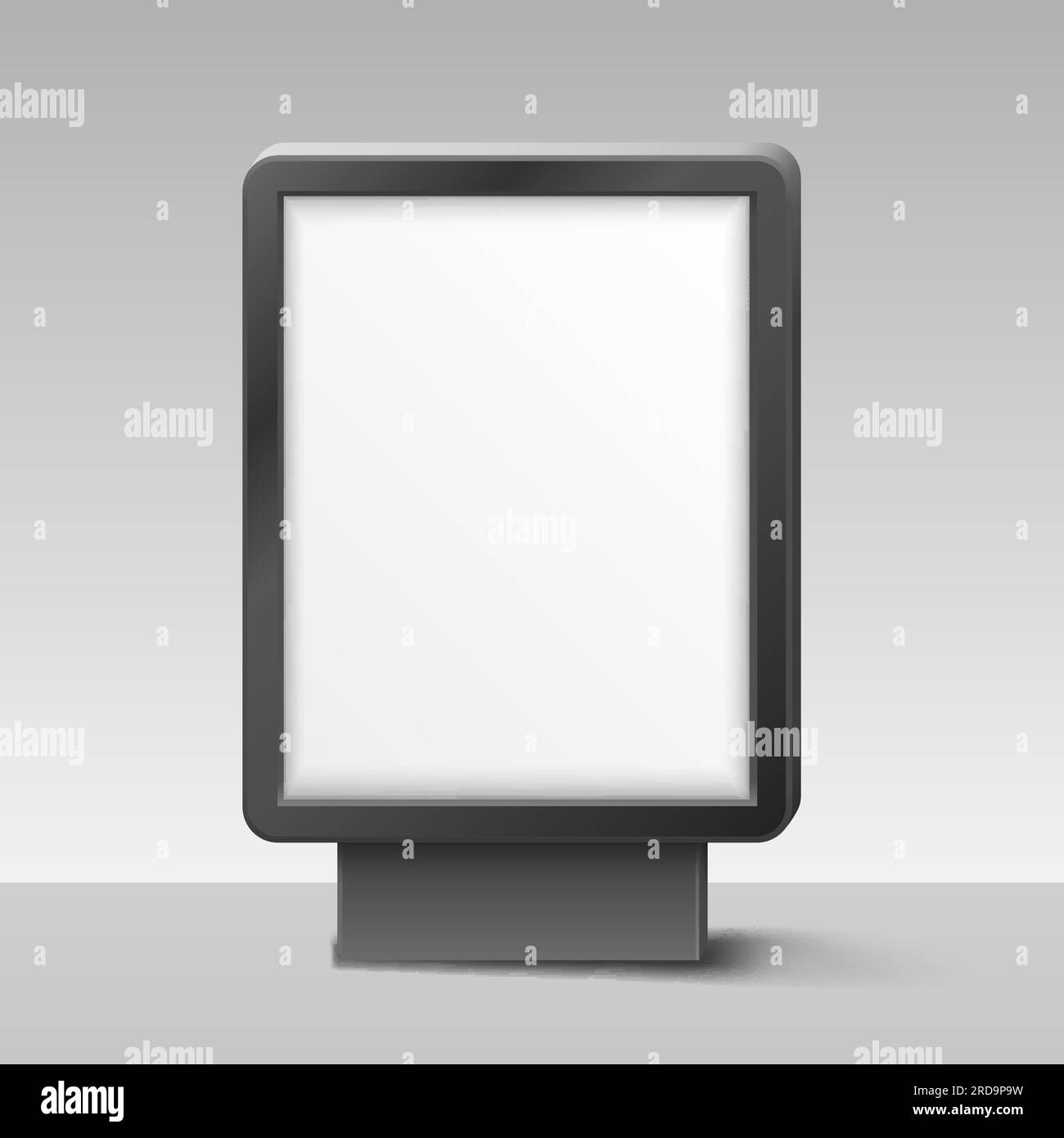 Blank Lightbox, or Signboard on white background. Vector illustration ...