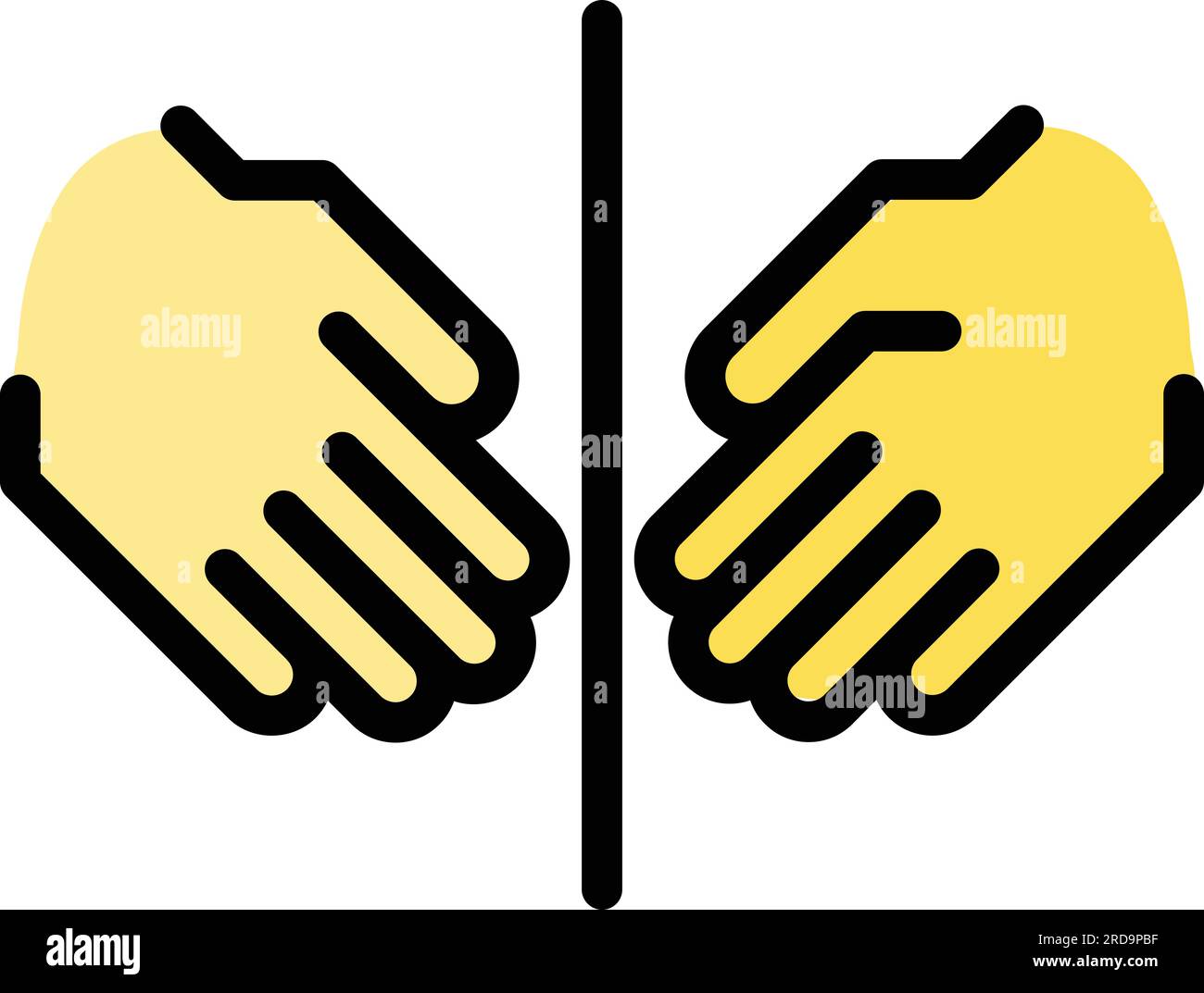 No hand touching icon outline vector. Touch forbidden. Keep distance ...