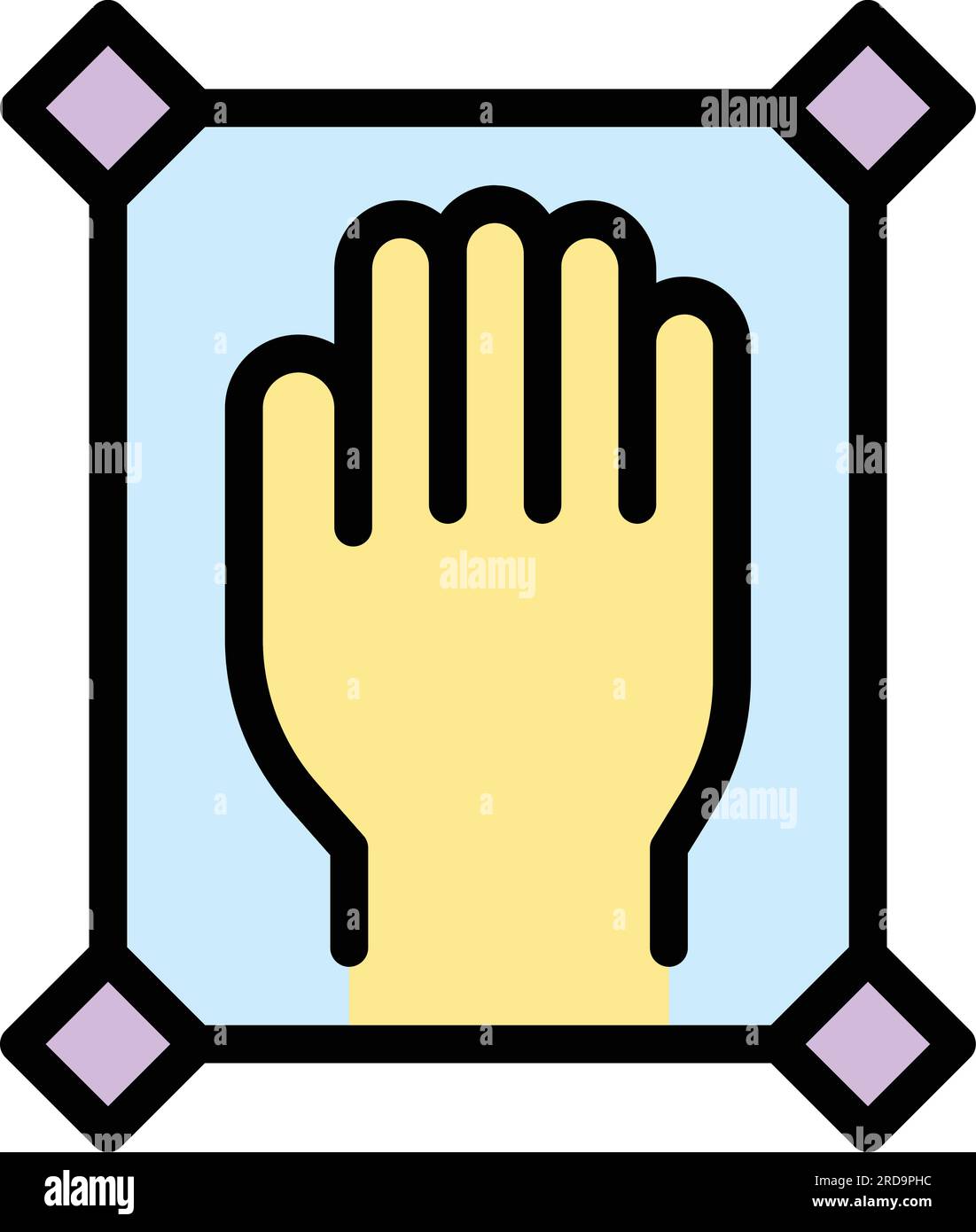 Control palm scanning icon outline vector. Hand recognition. Biometric ... Control palm scanning icon outline vector. Hand recognition. Biometric ...