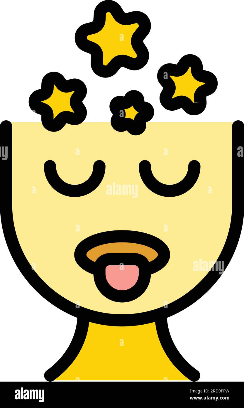 Dizziness burnout icon outline vector. Dizzy headache. Pain vertigo ...