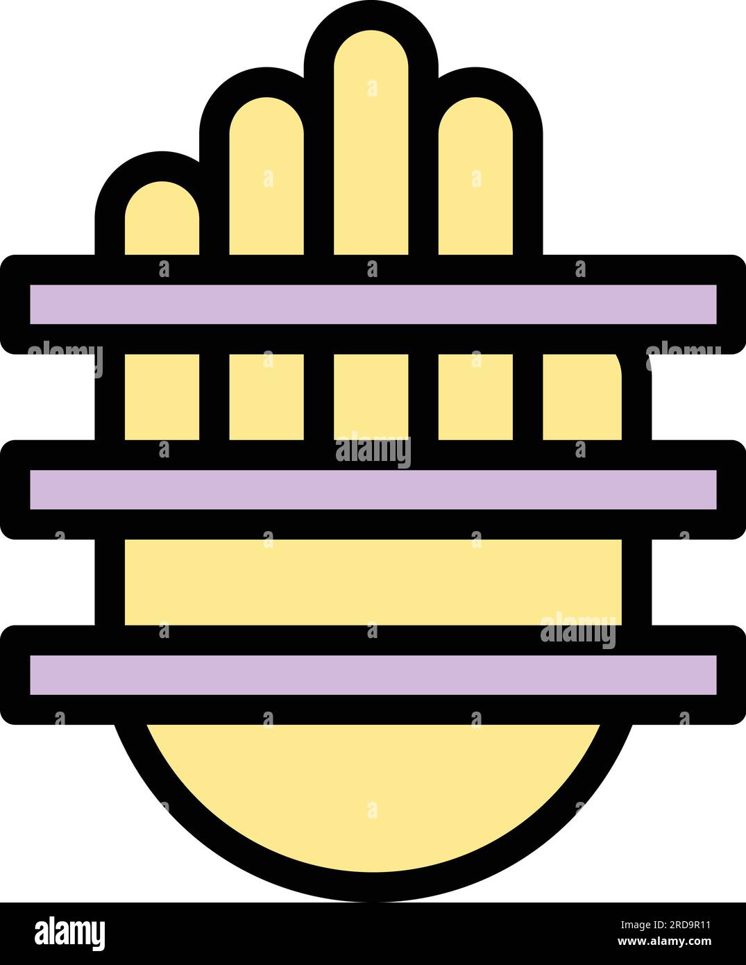 Palm print scanning icon outline vector. Hand scan. Biometric scanner ...
