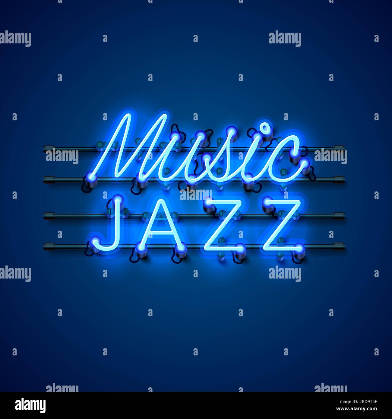 Jazz neon sign Stock Vector Images - Alamy