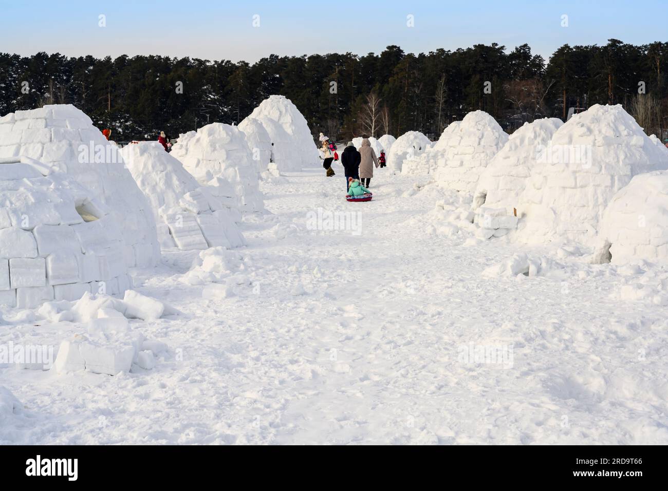 Competition for the construction of an igloo, a national shelter from the cold of the northern ...