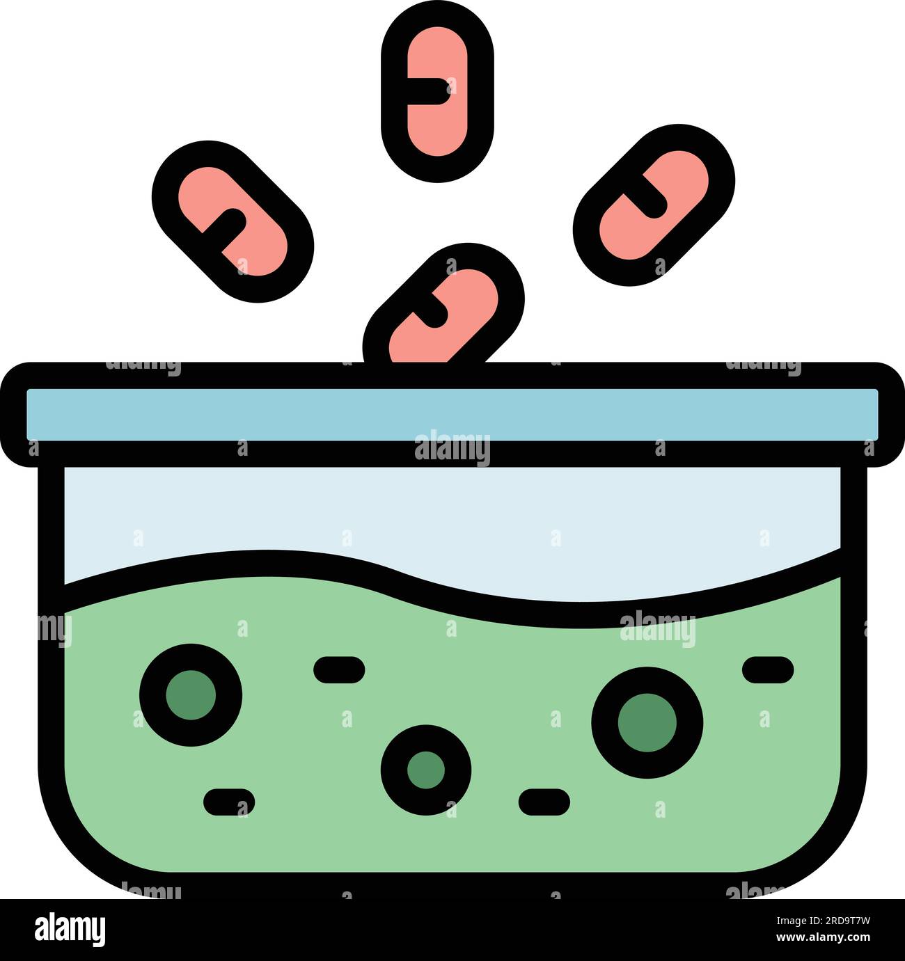 Chemical solution icon outline vector. Chemistry experiment. Laboratory ...