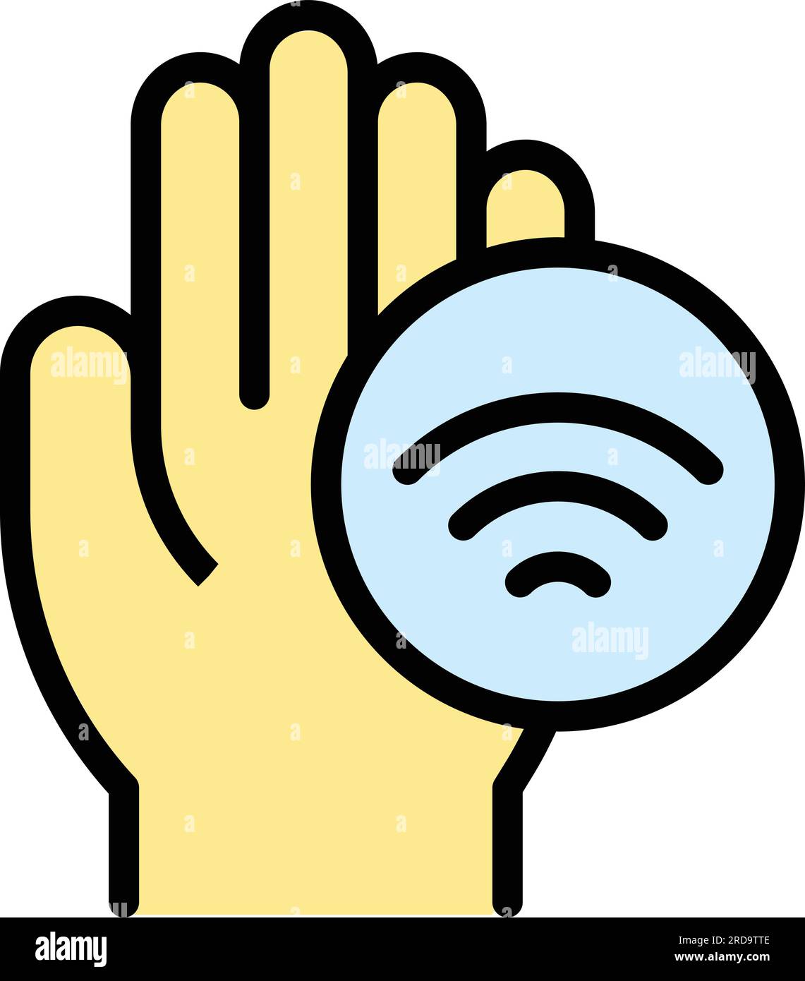 Palm authentication icon outline vector. Biometric recognition ... Palm authentication icon outline vector. Biometric recognition ...