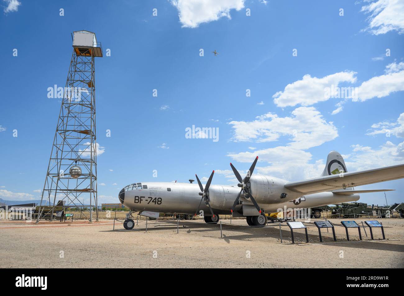A view shows a replica of the 100-foot tower used to test the first ...