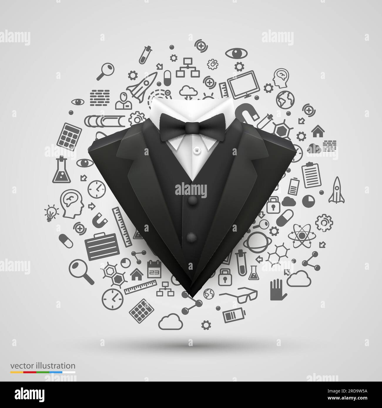 White shiny suit jacket Stock Vector Images - Alamy