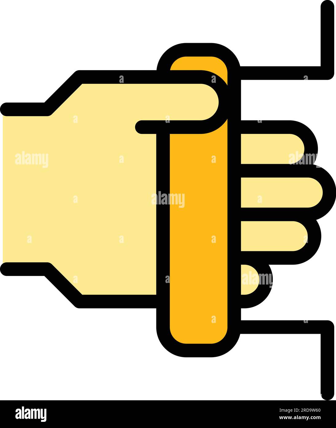 Door handle access icon outline vector. Security lock. Protection ...