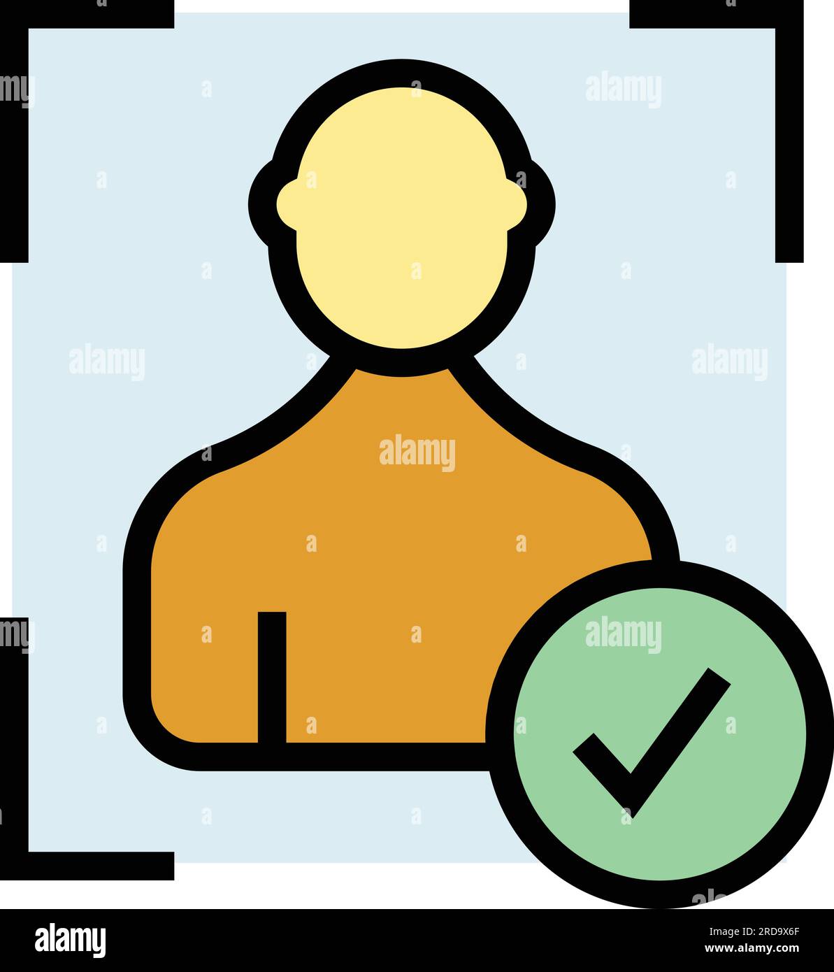 Biometric Identification Icon Outline Vector Handwriting Recognition