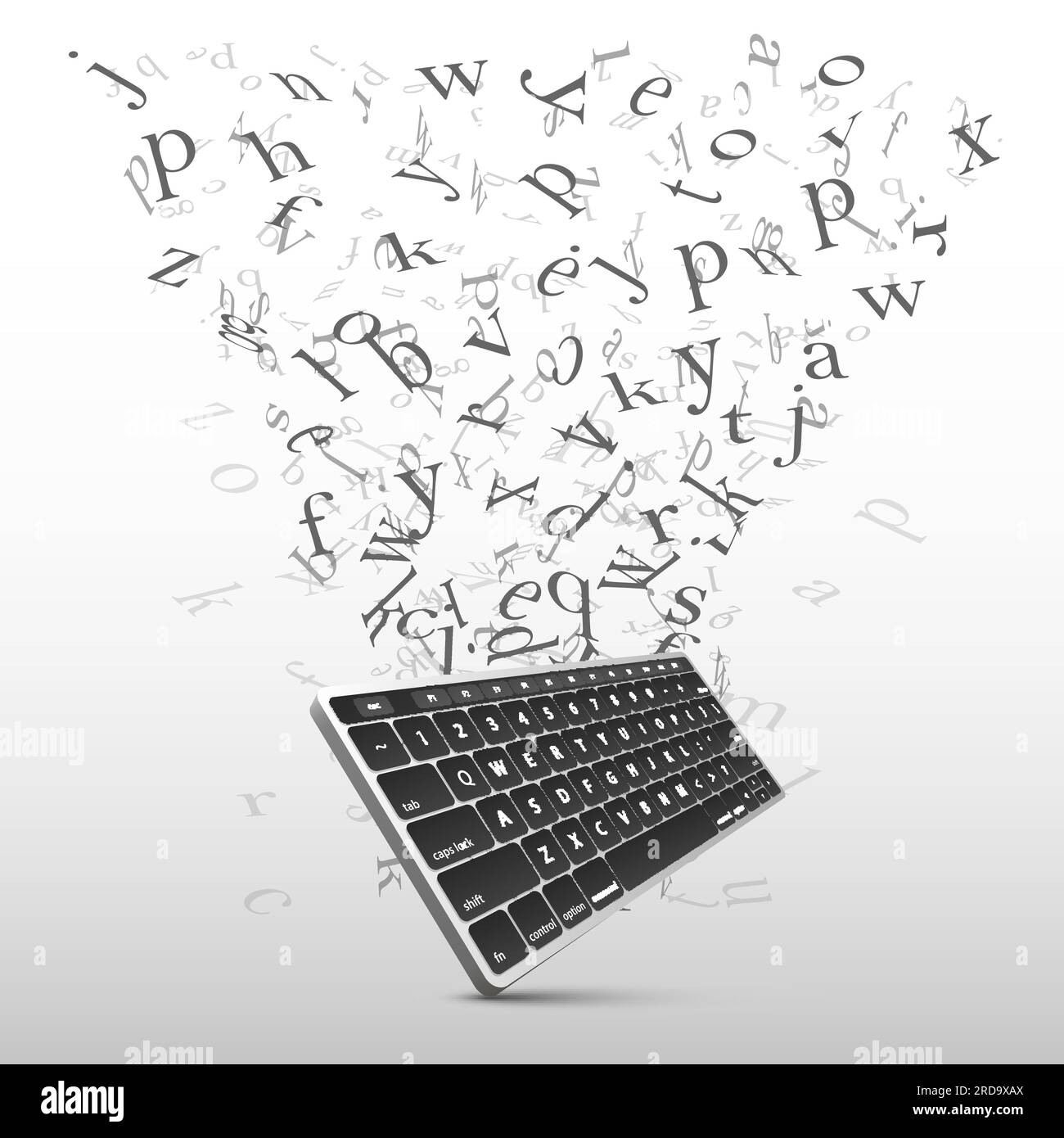 Book flying letters Stock Vector Images - Alamy