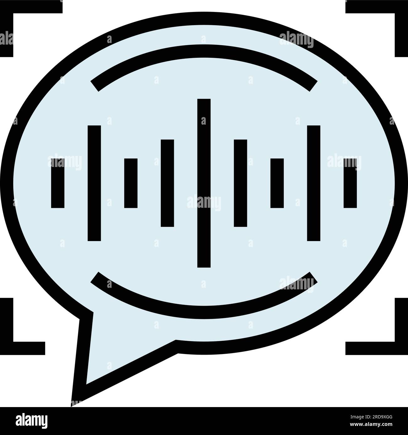 Voice Recognition Scan Icon Outline Vector Detect Sound Audio Command