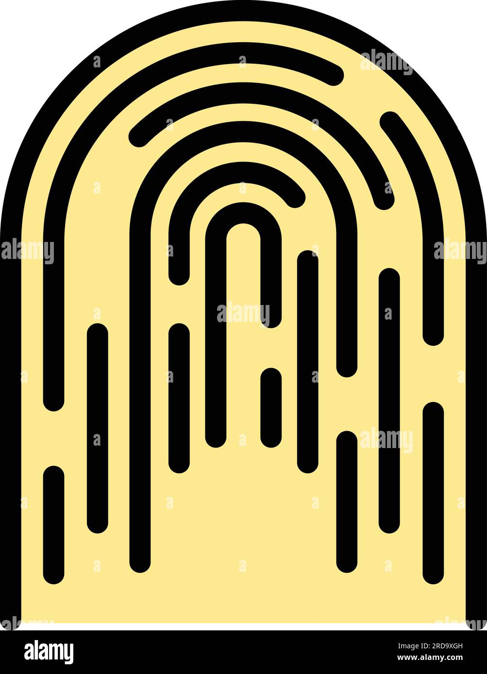 Fingerprint identity icon outline vector. Finger scan. Thumbprint id ...