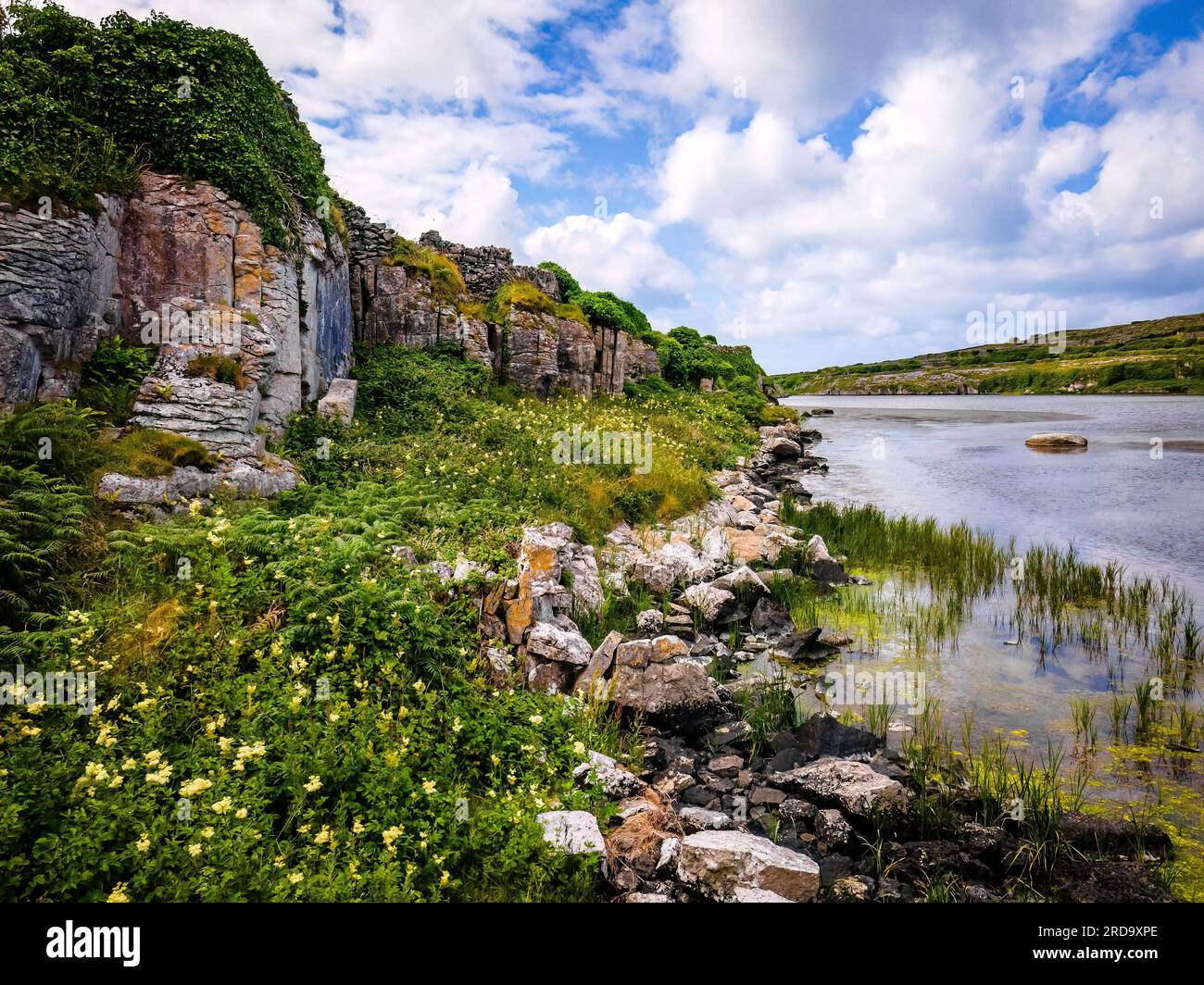 Beautiful Big lake at Inisheer Aran island Ireland tourist attraction ...